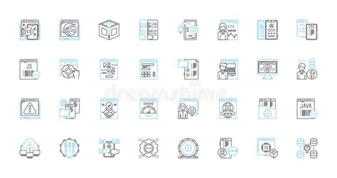 Engineer Linear Icons Set Innovation Precision Design Problem Solving Ingenuity Creativity