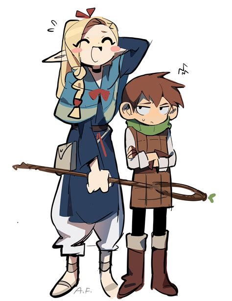 Marcille Donato And Chilchuck Tims Dungeon Meshi Drawn By Arrcticc