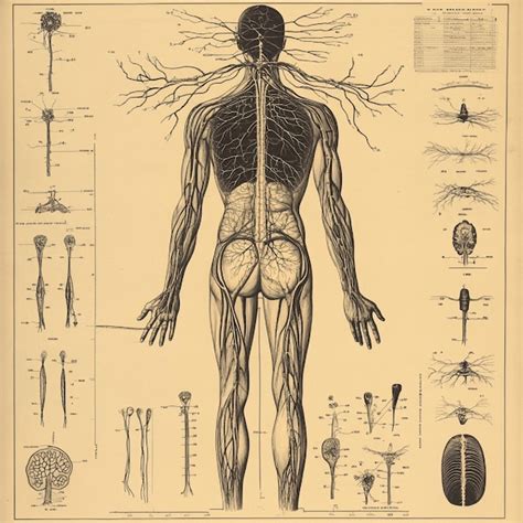 A Diagram Of The Nervous System With Nerve Signals Transmitting Information Throughout The Body
