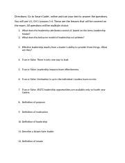 Jrotc Study Guide Docx Directions Go To Smart Cadet Online And Use Your Text To Answer The