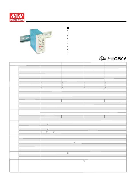 B B Electronics MDR Series Datasheet User Manual Pages