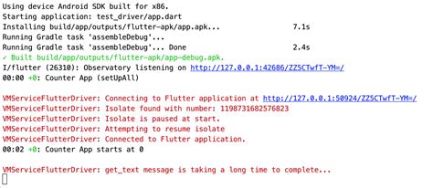 Cant Run Flutterdriver Sample App · Issue 63289 · Flutterflutter · Github
