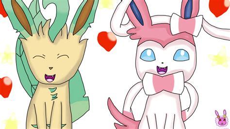 Leafeon And Sylveon — Weasyl