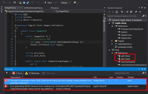 Taglib Sharp Missing References Gdk And Glib Stack Overflow