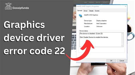 How To Fix Graphics Device Driver Error Code