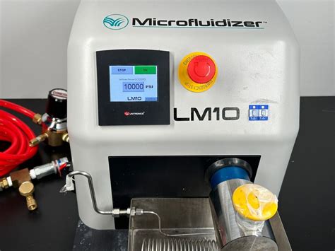 Used Microfluidics Lm10 Microfluidizer Lab Homogenizer High Shear Fluid