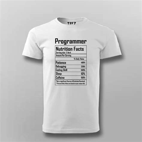 programmernutritionalvaluesfunnynutritionfactsmenroundneckt shirt 2