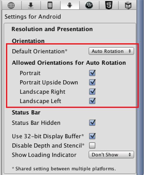 Andrews Tutorial Blog Disable Screen Auto Rotation On Unity3d