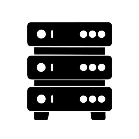 Server Rack Icon Premium AI Generated Vector