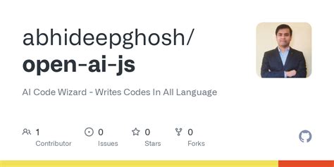 Github Abhideepghoshopen Ai Js Ai Code Wizard Writes Codes In All