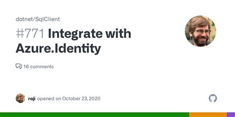 Integrate With Azureidentity · Issue 771 · Dotnetsqlclient · Github
