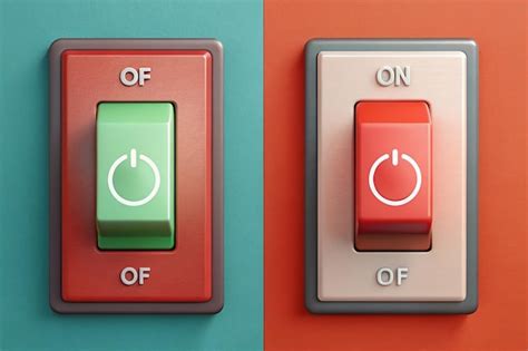 Toggle Display Realistic Onoff Switches Premium Ai Generated Image