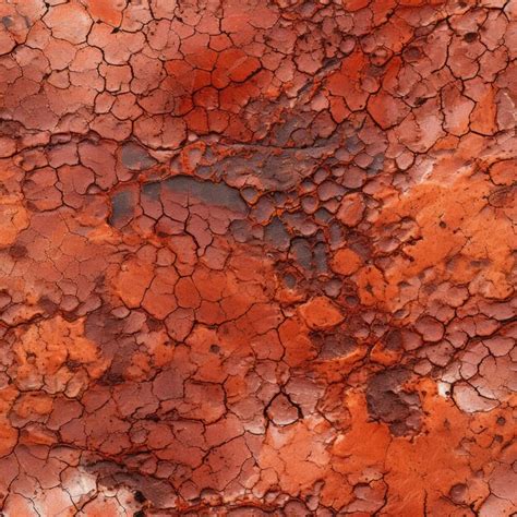 Premium AI Image Macro Shot Of A Red Rust Texture With A Rough Surface