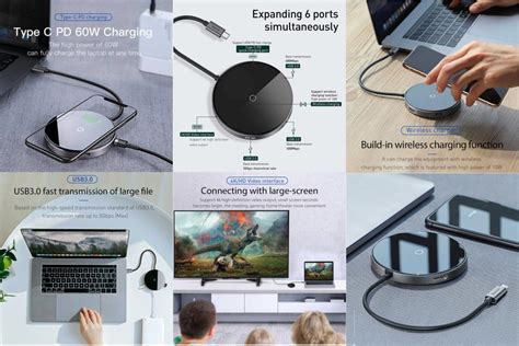 Baseus USB C HUB HDMI Adapter With Wireless Charger GadStyle BD