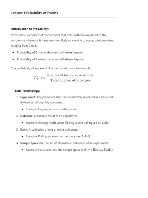 Lesson 5 Probability Rules Pdf