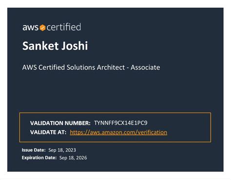 Sanket Joshi On Linkedin Awscertified Solutionsarchitect Certificationachieved Awscommunity