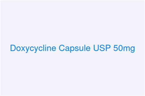 Doxycycline Capsule Usp 50mg