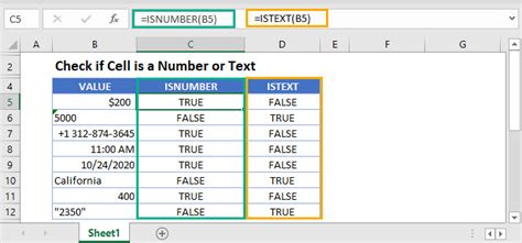 Check If Is Number Excel