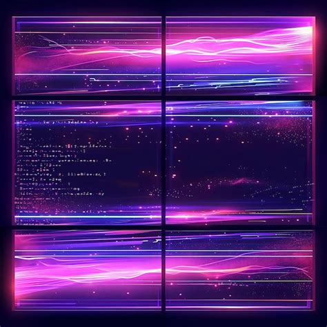 Premium Photo Colorful Holographic Projection Window Display With