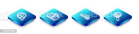 아이소메트릭 라인 계정 만들기 화면 서류 가방 및 돈 재무 성장 및 돋보기 분석 아이콘을 설정합니다 벡터 0명에 대한 스톡 벡터 아트 및 기타 이미지 Istock