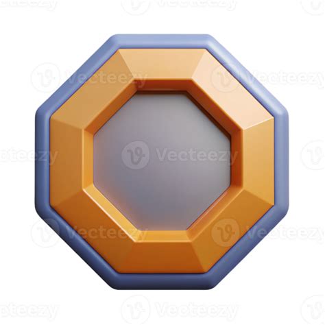 Signature Abstract Octagon With A Central Square Crisp Edges Symmetrical With Scalable Design