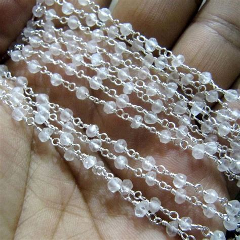 Gemstone White Crystal Beads Chain Size 2 3 Mm At Rs 130 Foot In Jaipur
