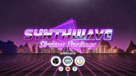 Twitch Animated Retro Overlay Synthwave 2021 Synthwave Overlays Twitch