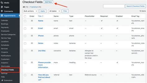 Checkout Fields Editor For Appointment Booking Plugin Motopress