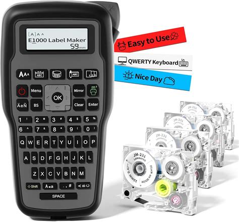 Handheld Label Maker Machine With Keyboard E1000 Pro