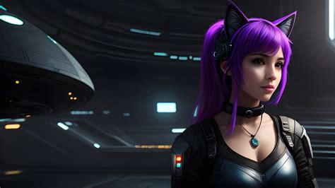 Download Ai Generated Girl Cat Ears Royalty Free Stock Illustration