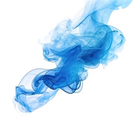 Blue Smoke On White Background