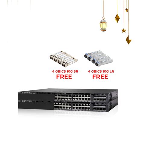 2 Switches Cisco Catalyst 3650 24p 1g Poe Uplink 10g With 8 Gbics 10g Free🎁💥 الـمـجـمـوعـة