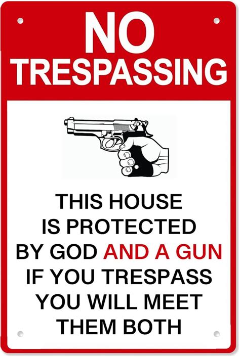 Private Property No Trespassing Signs This House Is