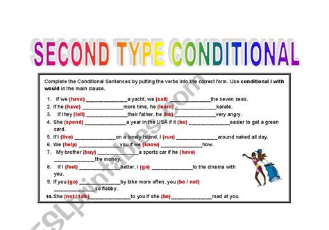 SECOND TYPE CONDITIONAL ESL Worksheet By YOSELIN