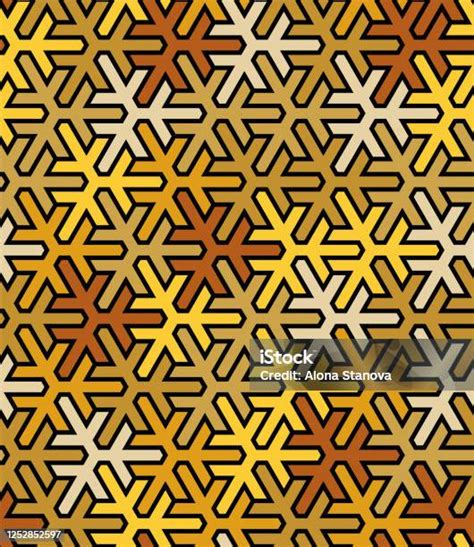기하학적 노란색 이슬람 패턴 천 직물 포장 벽지에 대한 색상 기하학적 아랍어 벡터 텍스처 가능성에 대한 스톡 벡터 아트 및 기타 이미지 Istock