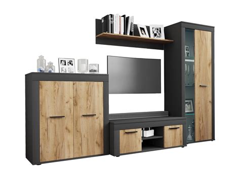 Vcm 4 Pcs Tv Lowboard Armoire De Télévision Mur Darmoire Salon Mur D