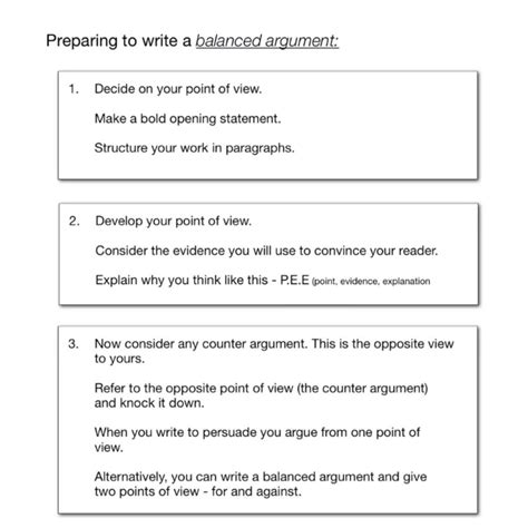 How To Write A Balanced Argument Or A Discursive Essay Years Teacha