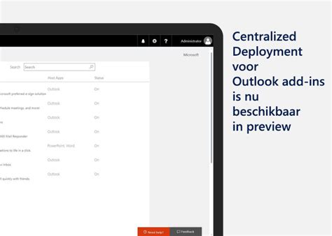 centralized deployment voor outlook add ins is nu beschikbaar in