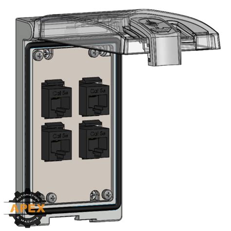 Mencom Lp1 4rj45 Low Profile Panel Connector Apex Automation And Machine