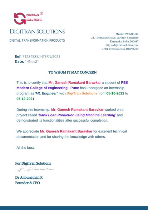 Ganesh Baravkar On Linkedin Internship Project Machincelearning