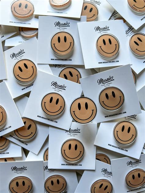 Mixed Smiley Face Acrylic Pin Mosaic The Label 1st Birthday Party