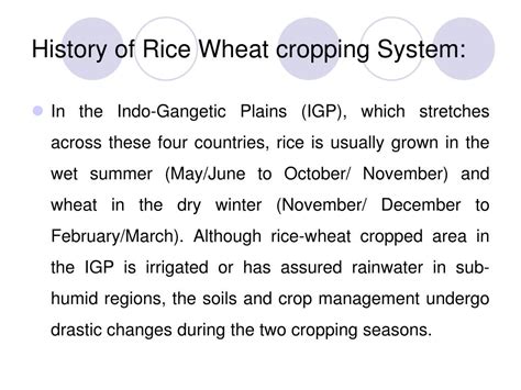Ppt Rice Wheat Cropping System Powerpoint Presentation Free Download Id4780030
