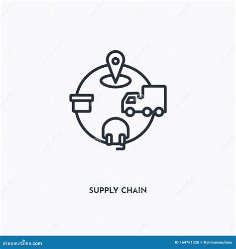 Supply Chain Outline Icon Simple Linear Element Illustration Isolated Line Supply Chain Icon
