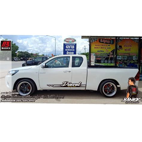 สติ๊กเกอร์ข้างประตูแนวคลีน คำว่า Diesel Racing Club 499 คู่ Shopee Thailand