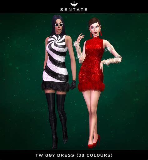 Twiggy Dress The Sims 4 Create A Sim Curseforge