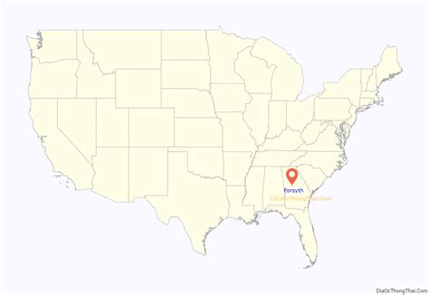Map Of Forsyth City Georgia Thong Thai Real