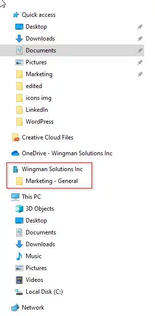 remove a sharepoint sync folder from file explorer
