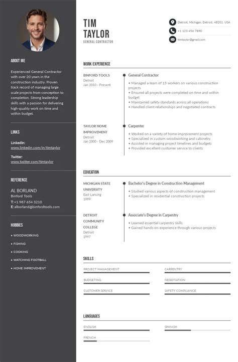 Crafting An Impressive General Contractor Resume For Job Seeking