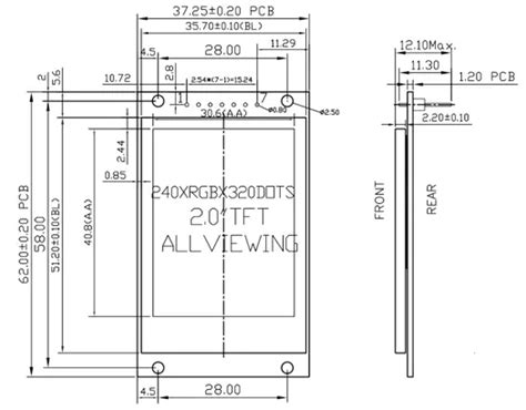Inch TFT Module X ST V GMT