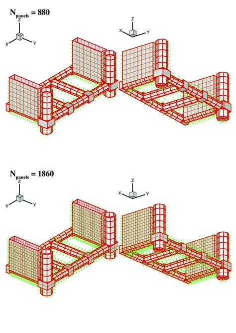 Meshes Used For The The Hydrodynamic Calculations The Top One Is